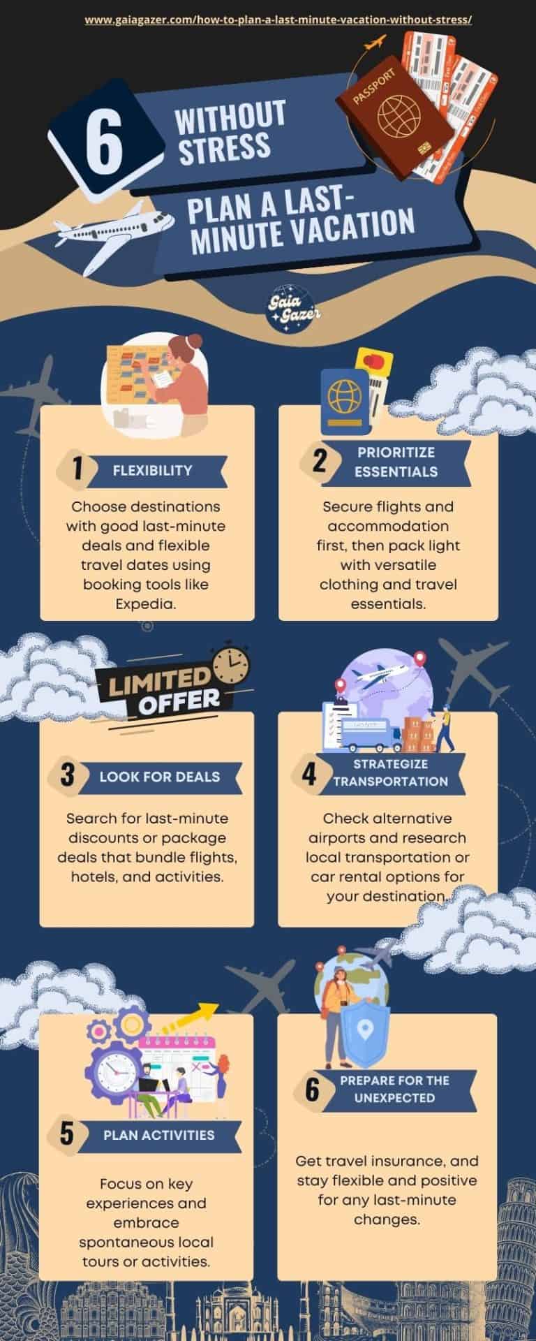 How to Plan a Last-Minute Vacation Without Stress | GaiaGazer