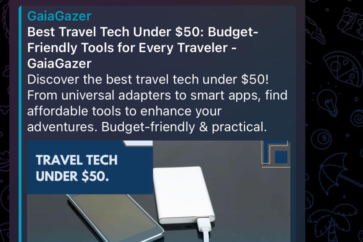Travel Telegram Channel | GaiaGazer